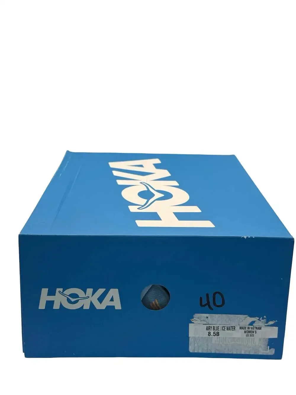 Hoka | Shoes | Hoka Clifton 9 Running Shoes Light Blue Orange | Poshmark